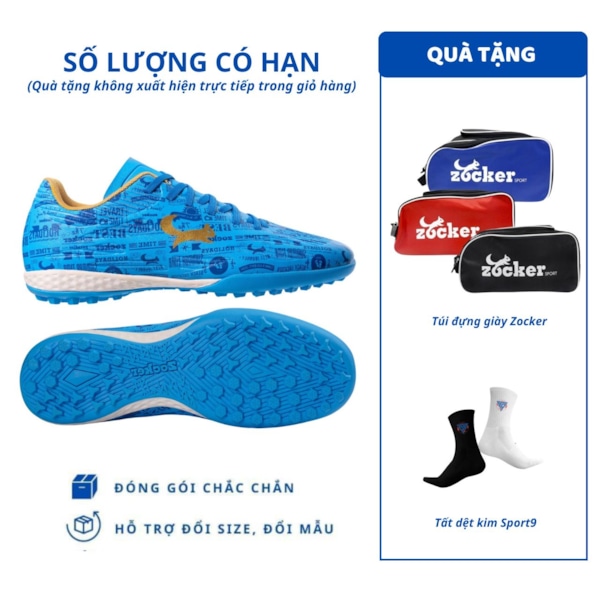 Giày đá bóng Zocker chính hãng | Tặng túi đựng giày Zocker | Sport9 ...