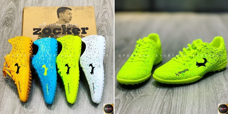 Giày đá banh cỏ nhân tạo Zocker Inspire - Màu Xanh Chuối | Sport9 Việt Nam