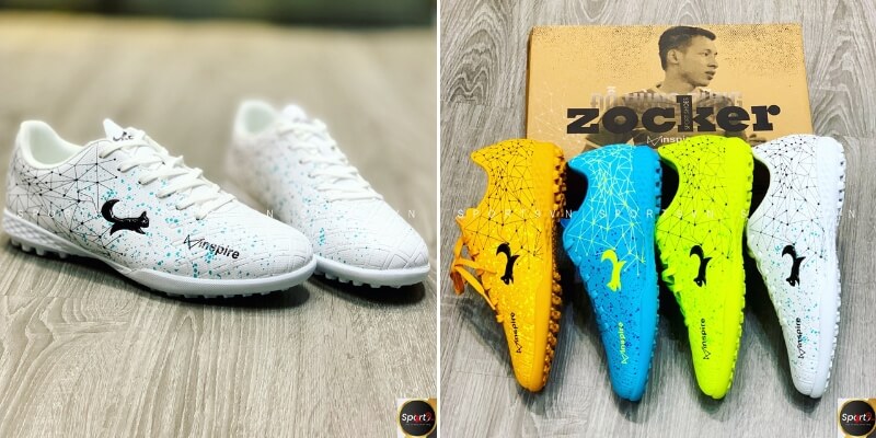 Giày bóng đá cỏ nhân tạo Zocker Inspire - Màu Trắng | Sport9 Việt Nam